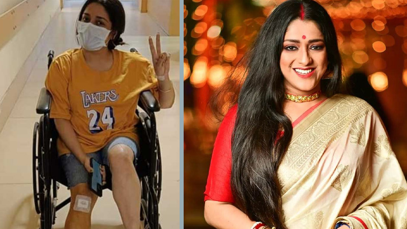 চার মাস ধরে হাঁটুর ভেতরে কাচ, বিপাকে অভিনেত্রী